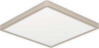 Eglo LED Deckenleuchte Fueva 6, quadratische Deckenlampe, Aufbaulampe aus Metall in Silber und Kunststoff Weiß, Deckenbeleuchtung warmweiß-kaltweiß, 39x39 