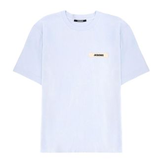 Jacquemus Le T-shirt Gros Grain - Homme - Tops - Bleu - Taille: 2XL