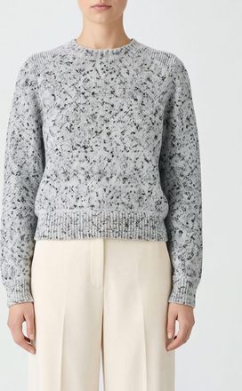 Isabel Marant Pullover mit Rundhalsausschnitt von aus Baumwolle mit abstraktem Druck und &uuml;berschnittenen Schultern