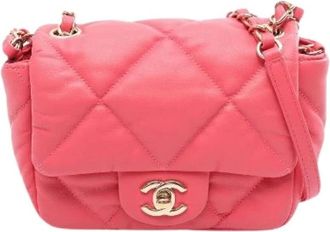 Chanel Sac bandouli&egrave;re Matelass&eacute; en cuir dagneau Pre-owned - Femme - Pre-owned - Rose - Taille: ONE Size