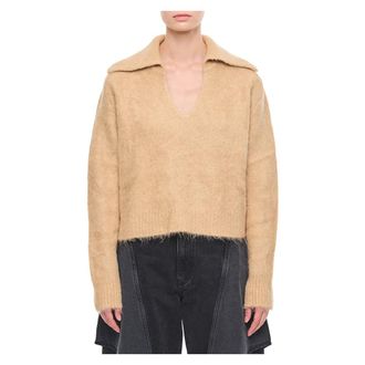 Loulou Studio Damen, Strickwaren, Beige, SGröße