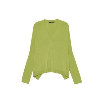 someday V-Ausschnitt Knopfstrickjacke - - Knitwear - Damen - Gr&uuml;n - S