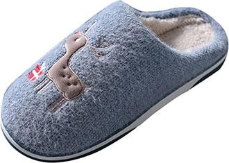 Generic Pantoufles dint&eacute;rieur pour homme - Chaussons de No&euml;l en forme danimaux - Chaudes - Chaussures tricot&eacute;es l&eacute;g&egrave;res en mousse &agrave; m&eacute;moire de forme - Antid&eacute;r