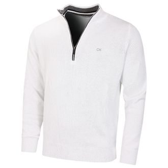 Calvin Klein Golf Herren Baumwollpullover - Wei&szlig;er Sport - XXXXXL