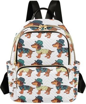 Mnsruu Mini sac à dos pour femme, coquelicots, saucisses, petit sac à dos tendance pour femme, sac à dos décontracté, Multi1026, M