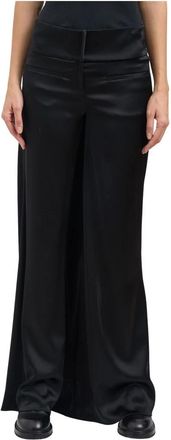 Courr&egrave;ges Femme, Pantalons, Noir, Taille: 36 FR Infinity Satin Pants