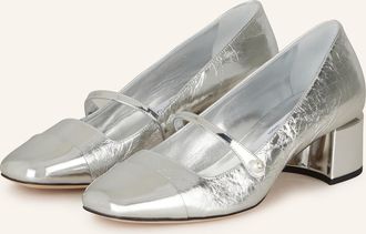 Jimmy Choo London Mary-Jane-Pumps Elisa silber