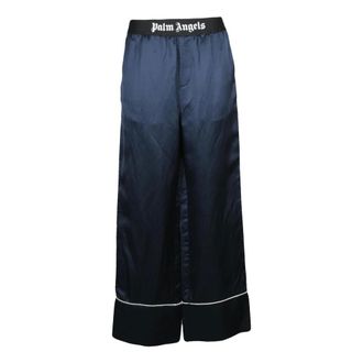 Palm Angels Femme, Pantalons, Bleu, Taille: 40 FR Tuta in Satin