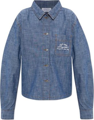 Off-white Femme, Blouses et Chemises, Bleu, Taille: 42 FR Chemise en jean chambray