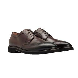 HUGO BOSS Herren Schn&uuml;rschuhe Jerrard, Leder (Dunkelbraun)