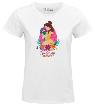 Disney &laquo; Rue Spring Beauty &raquo; WODPRINTS015 T-Shirt Femme, Blanc, Taille L