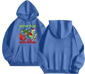 Generic Le Grinch Sweat Femme A Capuche Polaire Pull 2025 Oversize Costume Adulte Christmas De Plaid Noël Hiver Femmes Pulls Pyjama The Deguisement Vêtements 