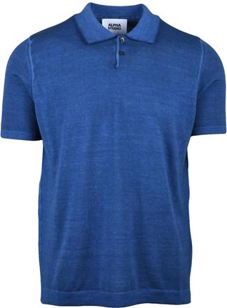 Alpha Studio Homme, Tops, Bleu, Taille: XL Polo en maille