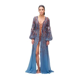 F**k Langes Kleid - - Dresses - Damen - Mehrfarbig - S