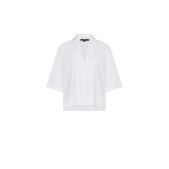 Seventy Femme, Blouses et Chemises, Blanc, Taille: 40 FR Chemisier manches 3/4 en jersey et popeline