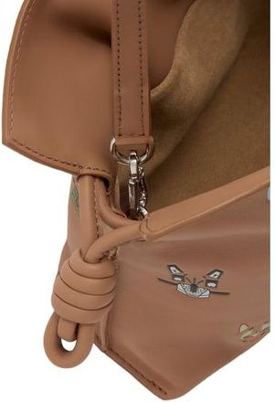 Loewe x Louis Wain - Mini Flamenco clutch Cats en cuir de veau nappa