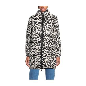 Love Moschino Femme, Manteaux, Blanc, Taille: 42 FR Long Down Jacket