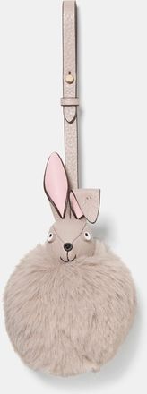 Kate Spade New York Kate Spade 3D Kunstpelz Hasen-Taschenanh&auml;nger f&uuml;r Frauen in Gem&uuml;tliches Grau