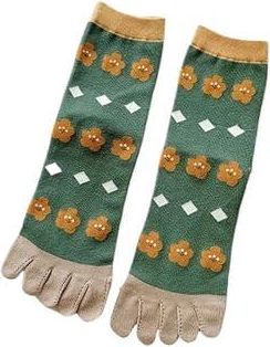 Generico Chaussettes &agrave; doigts divis&eacute;es &agrave; cinq doigts, chaussettes de printemps l&eacute;g&egrave;res pour femmes (2 paires), Color01, Taille Unique