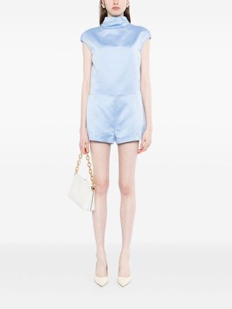 Tom Ford Womens Jumpsuit Light Blue Cotton-Silk Tracksuits