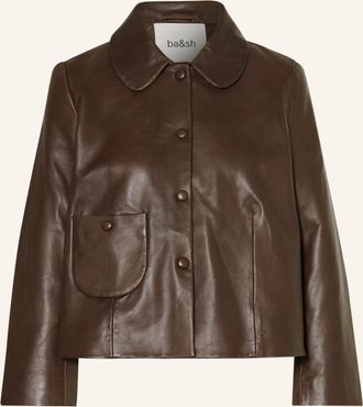 BA&SH Ba&Sh Lederjacke Milos braun