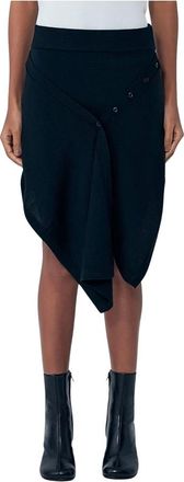 Christophe Lemaire Femme, Jupes, Noir, Taille: 38 FR Jupe Boutonn&eacute;e