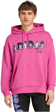 adidas Mens x Jeremy Scott Hoodie Semi Lucid Fuchsia XL