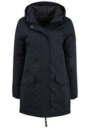 Oxmo Tamila Parka Manteau Veste Long pour Femme, Taille:XS, Couleur:Black (194007)