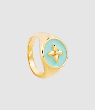 Cabirol Chevali&egrave;re Croisette Laiton Jade