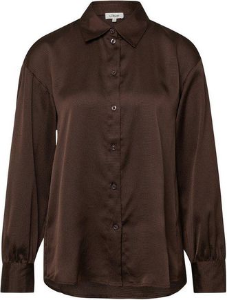 s.Oliver Langarmbluse Bluse Bluse aus strukturierter Ware im Relaxed Fit