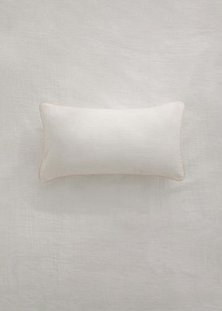 Mango Taie doreiller enfant gaze de coton liser&eacute; contraste 30x50 cm blanc - Home - 30x50cm - MANGO HOME
