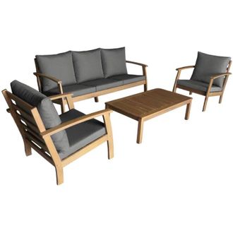 Sweeek Gartenlounge-Set f&uuml;r 5 Personen aus Akazienholz