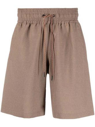 Viktor & Rolf short &agrave; taille &agrave; lien de resserrage - Marron