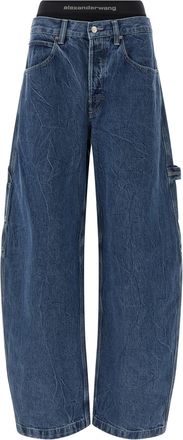 Alexander Wang Jean Denim X Alexander Wang Boxer avec empi&egrave;cement