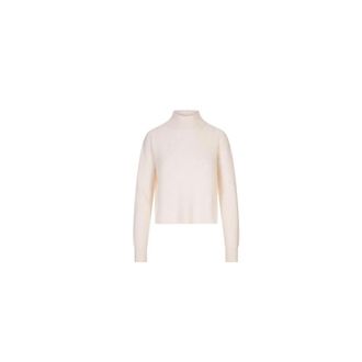 Max Mara Fufy Rippstrick-Pullover mit Stehkragen - - Knitwear - Damen - Wei&szlig; - L