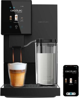 Cecotec Cecotec - Cafeti&egrave;re expresso super-automatique 15 bars - Moulin conique 5 niveaux - R&eacute;servoir 1,1L et lait 400ml - Application mobile connect&eacute;e