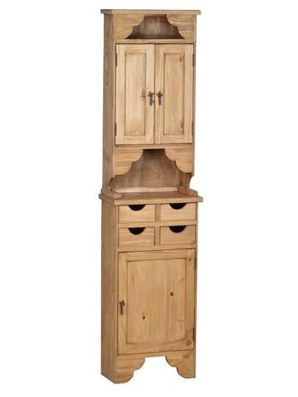 MiaM&ouml;bel Gew&uuml;rzregal Mexico M&ouml;bel 45x180x25 cm Landhausstil Massivholz Pinie Honig