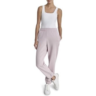 DKNY Rhinestone Logo High Waist Jogger Pantalon de survêtement, Allure, S Femmes