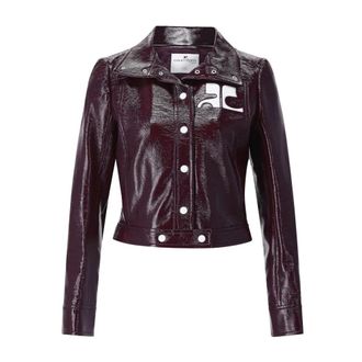 Courr&egrave;ges Lederjacken - - Jackets - Damen - Lila - M