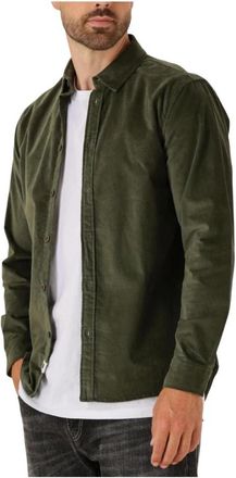 Anerkjendt Akleif Solid Cord Shirt - - Jackets - Herren - Gr&uuml;n - M