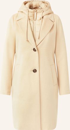 Comma Comma Casual Identity Mantel Mit Herausnehmbarer Blende beige