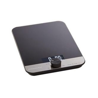 KitchenAid KC BLUE KitchenAid - Balance de Cuisine Num&eacute;rique en Verre, Ingr&eacute;dients Secs et Liquides, 5000 g / 5000 ML Black