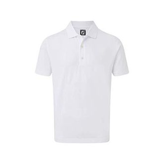 FootJoy Footjoy Stretch Pique Solid Rib Knit Collar Polo, Blanc (Blanco 90084), X-Large Homme