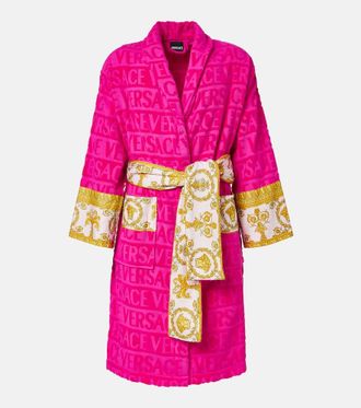 Versace Bademantel Versace Allover aus Baumwollfrottee