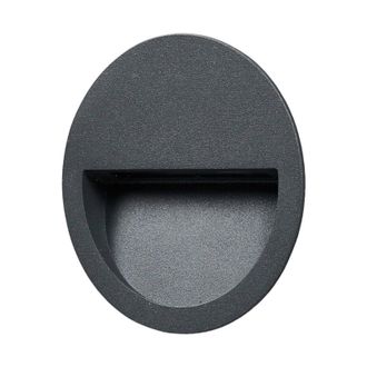 Lucande LED Wandeinbaulampe aussen rund, spritzwassergeschützt IP54 Außenleuchte Treppenbeleuchtung 1 x 3W