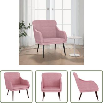 vidaXL Samtstuhl - Sessel Rosa 63x76x80 cm Samt