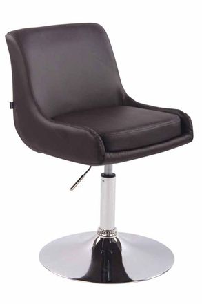 Clp Lounger Club Mit Hochwertiger Polsterung Und Kunstlederbezug I Drehbarer Und H&ouml;henverstellbarer Polsterstuhl Mit Metallgestell, Farbe:braun