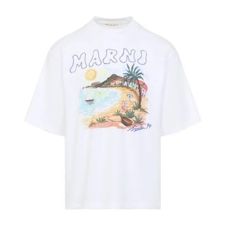 Marni Crew Neck T-Shirt - - Tops - Herren - Wei&szlig; - S