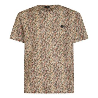 Etro Palm Tree Print T-Shirt - - Tops - Herren - Mehrfarbig - XL