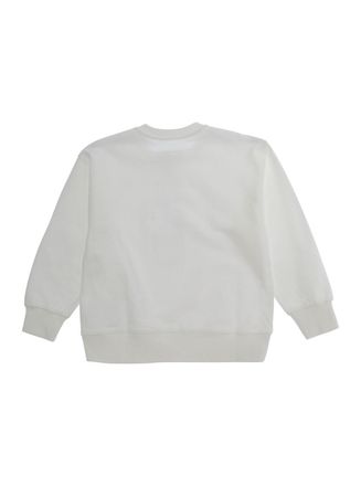 Maison Margiela Boys Round Neck Sweatshirt White Cotton Hoods & Sweatshirts